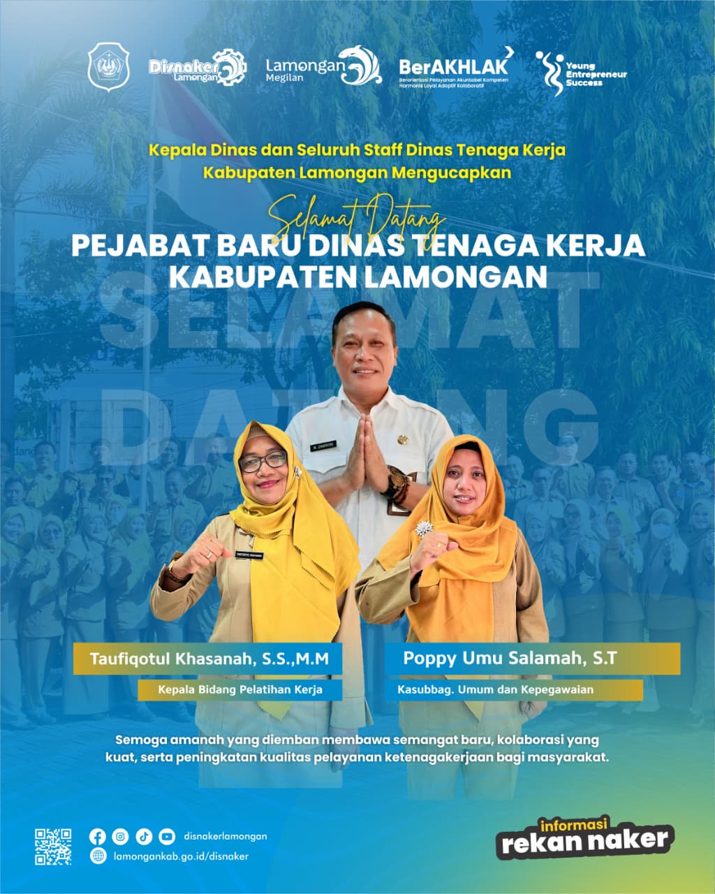 SELAMAT DATANG PEJABAT BARU DISNAKER LAMONGAN | Dinas Tenaga Kerja ...